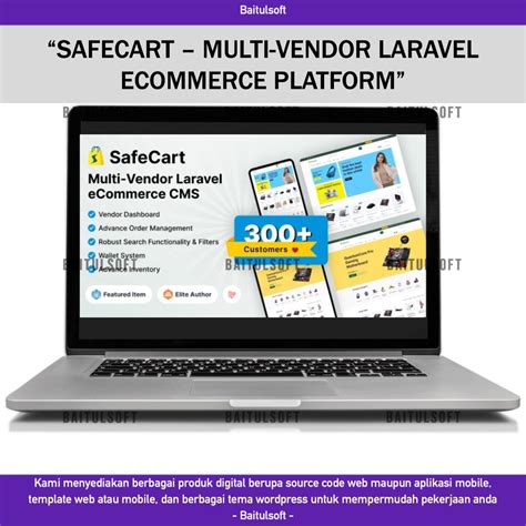 Jual Source Code Aplikasi Web Safecart Multi Vendor Laravel Ecommerce Platform D235 Baitulsoft