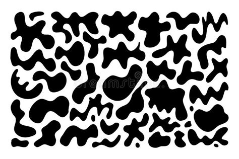 Irregular Blob Set Abstract Shapes Random Blobs Simple Liquid Amorphous Stock Vector