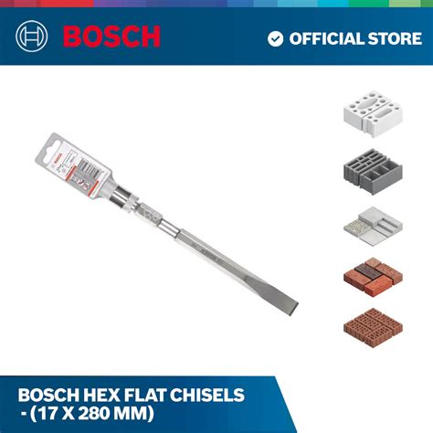 Bosch Hex Flat Chisels 17 X 280 Mm Bosch By Bge