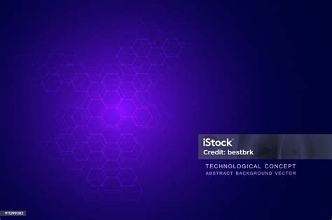 육각형으로 추상적인 기술 및 과학적인 배경입니다 분자 구조 및 통신 과학 기술 및 의료 개념 벡터 일러스트 레이 션 0명에 대한 스톡 벡터 아트 및 기타 이미지 Istock