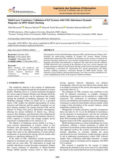 pdf multi layer consistency validation of iot systems with uml