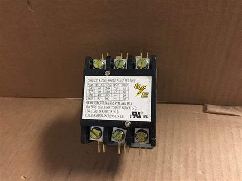 Definite Purpose Contactor 120 Volt 3 Pole 40 Amp Surplus City
