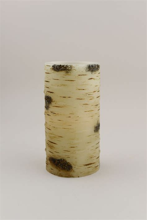 Birch Wax Flameless Battery Operated Led Pillar Candle 6 Timer