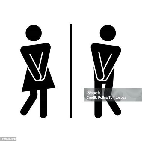 Wc 화장실 재미있는 픽토그램 표지판 여자 남자 픽토그램 그림 화장실 화장실 화장실 화장실 Wc 기호 유머 재미있는 화장실 문 스티커 화장실 건축물에 대한 스톡 벡터 아트