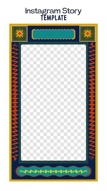 인스타그램 스토리 프레임 템플릿 디자인 프리미엄 벡터