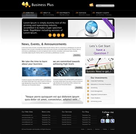 BusinessPlus Website Template Corporate CSS Templates CSS