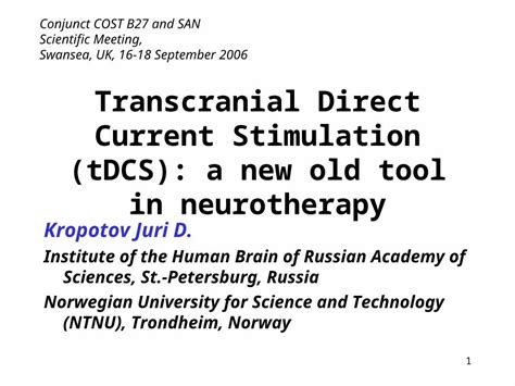 Ppt 1 Transcranial Direct Current Stimulation Tdcs A New Old Tool
