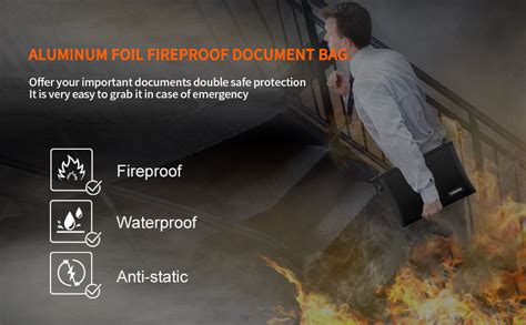 Amazon Com JUNDUN Fireproof Document Bags X Waterproof And Fireproof Money Bag With