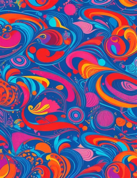 Premium Ai Image Colorful Abstract Pattern With Swirling Shapes
