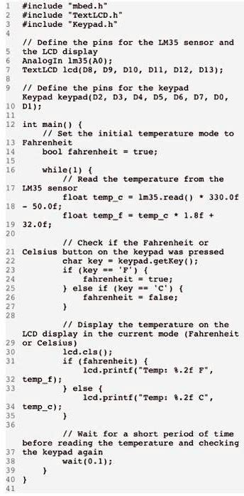 solved my 4x4 keypad is supposed to allow me to switch between fahrenheit and lcd display but