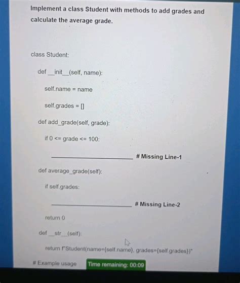 Implement A Class Student With Methods To Add Studyx
