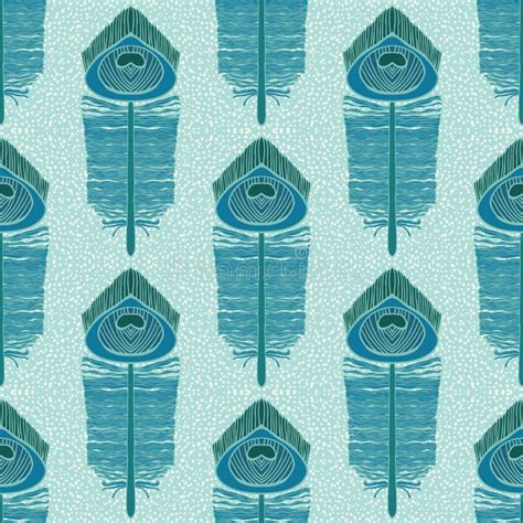 Peacock Feather Seamless Pattern Stock Vector Illustration Of Print Nature 78250823