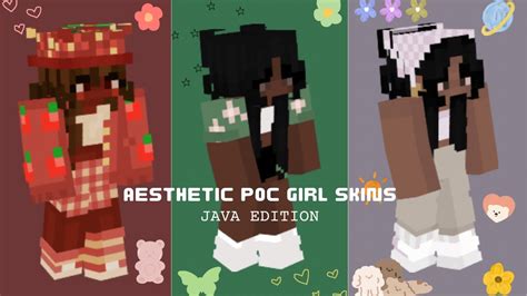 15 Aesthetic Poc Girl Skins 🦋 Java Edition 💟 Youtube
