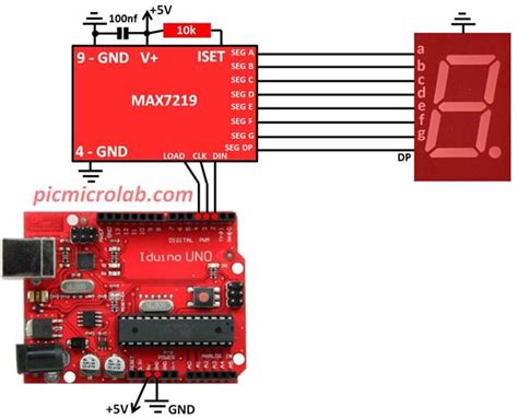 Max7219 7 Segment Display Schematic