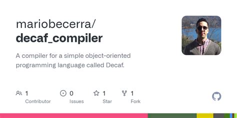Github Mariobecerradecafcompiler A Compiler For A Simple Object Oriented Programming