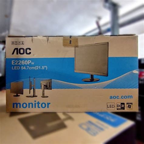 全新行貨 22吋高低升降 Aoc E2260pwhu 顯示器 Monitor 電腦＆科技 電腦周邊及配件 電子屏幕 Carousell