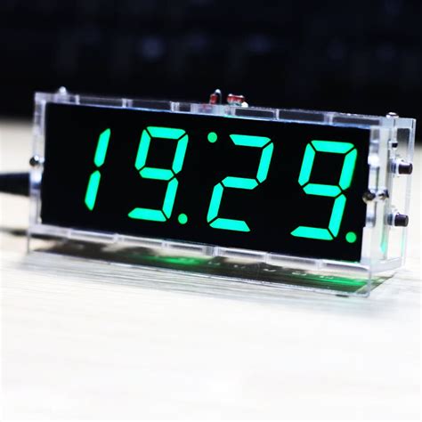 Compact 4 Digit Diy Digital Led Clock Kit Light Co Grandado