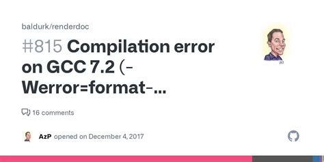 Compilation Error On Gcc 72 Werrorformat Truncation · Issue 815 · Baldurkrenderdoc · Github