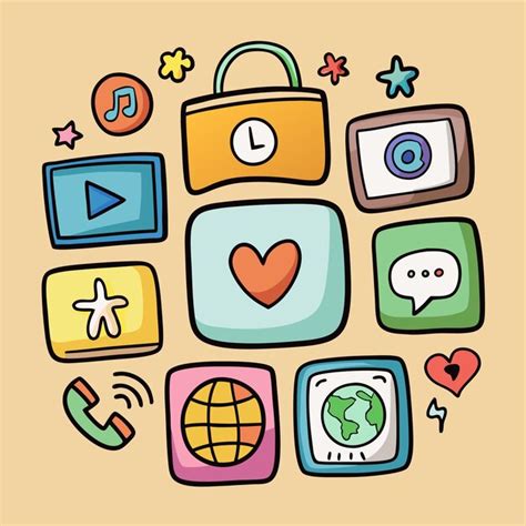 Minimal Social Networking Vector Icons Premium Ai Generated Vector