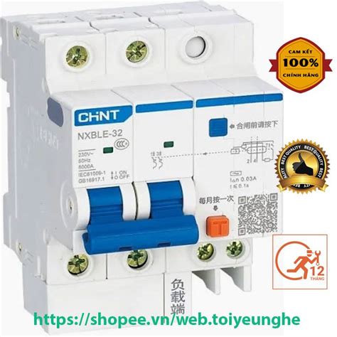 Aptomat Chống Giật Cb Chống Giật Nxble 32 32a 2p Chint Shopee Việt Nam