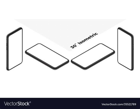 Isometric Smartphone Mockup Royalty Free Vector Image