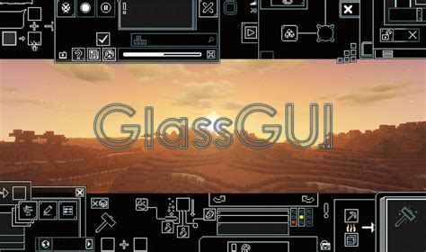 Glass Gui Minimalistic Transparent Ui For Mcje Minecraft Texture Pack