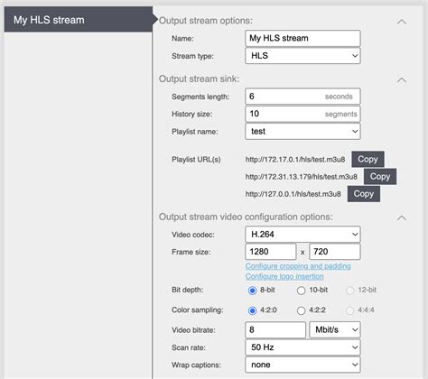 HLS Storage Calculation