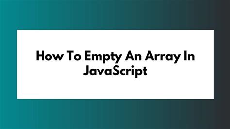 Abdullah Al Imran On Linkedin How To Empty An Array In Javascript