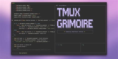 Github Navahastmux Grimoire Lightweight Tmux Plugin For