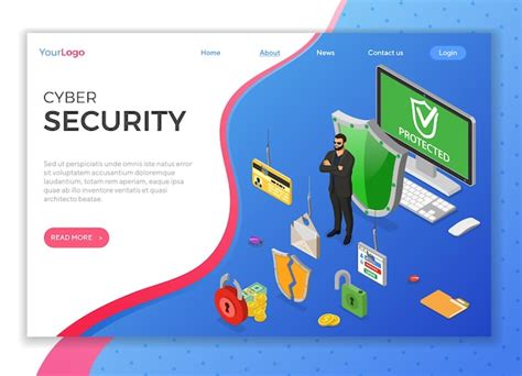 Free Vector Isometric Landing Page