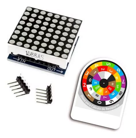 2 X Módulo Matriz De Led 8x8 Max7219 Smd Arduino Parcelamento Sem Juros