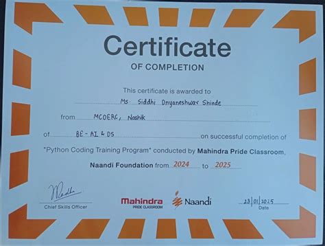 Python Coding Mahindraprideclassroom Naandifoundation Learning Siddhi Shinde