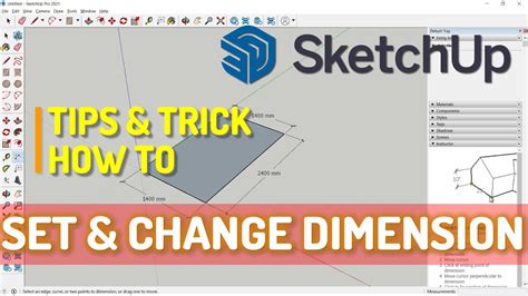 Sketchup How To Set And Change Dimension On Shape YouTube