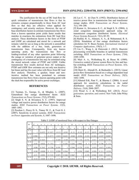 Predicting Post Outage Transmission Line Flows Using Linear Distribution Factors Pdf