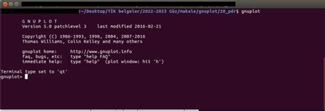 Gnuplot Ile Grafik Çizimi Ve Eps