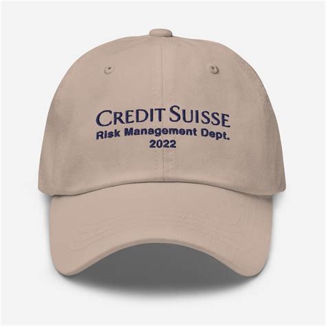 Credit Suisse Risk Management Dept Embroidered Dad Hat Ubs Etsy