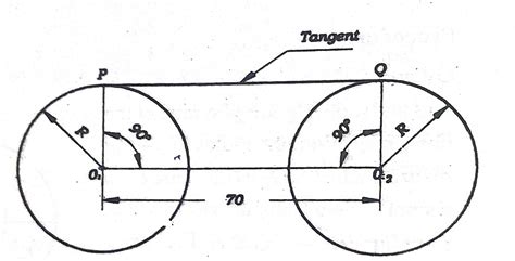 Engineering Drawing To Draw An Arc Tangential To Two Circle Civilguruvu