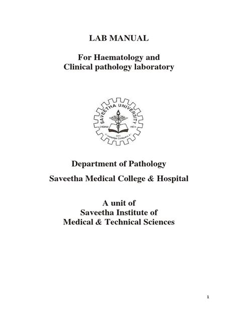 Cp Lab Manual 10419 Updated Pdf Medical Laboratory Pathology