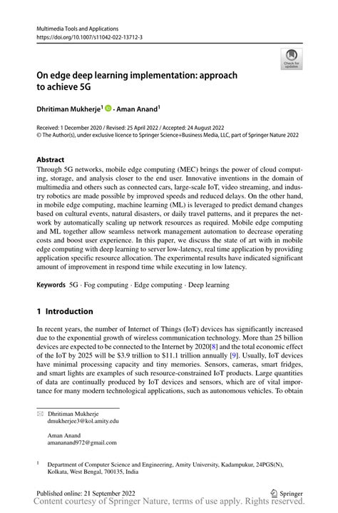 on edge deep learning implementation approach to achieve 5g request pdf