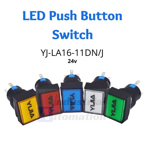 Led Push Button Switch Illuminated Lamp Rectangle Self Reset Latching