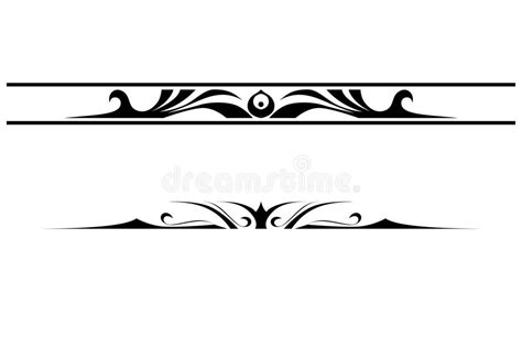 Black And White Set Of Delimiters For Text Dividers Stock Vector Illustration Of Abstract