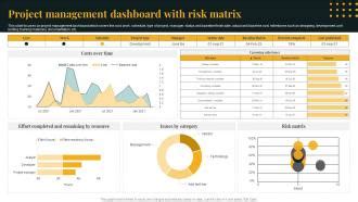 Project Management Dashboard With Risk Matrix Ppt Example