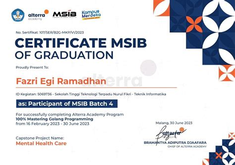 fazri egi ramadhan on linkedin alterraacademy msibbatch4 golang