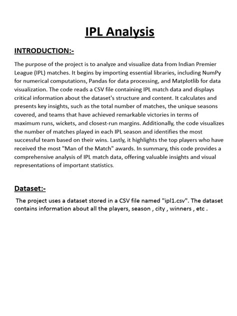 Ipl Analysisdocx 2 Pdf