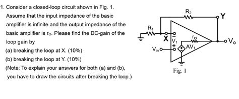 Solved Consider A Closed Loop Circuit Shown In Fig Chegg