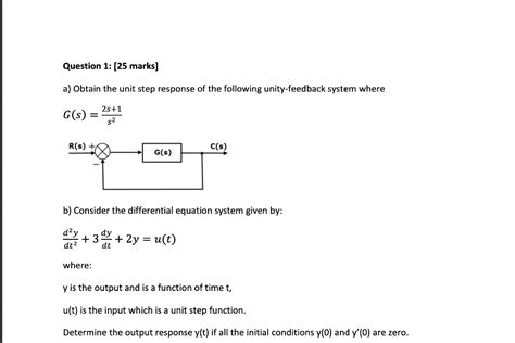 Solved Question Marks A Obtain The Unit Step Chegg Com