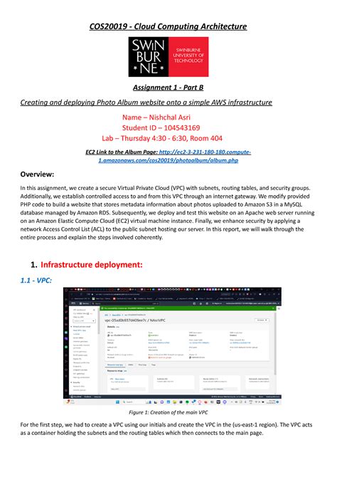 assignment 1b cos20019 cloud computing architecture assignment 1 part b creating and
