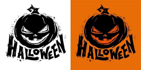 해피 할로윈에 대한 귀여운 글자 할로윈 파티 트릭 오어 트릿 할로윈 초대장 포스터 웹 배너 티셔츠 디자인을 위한 레터링 아트 10월에 대한 스톡 벡터 아트 및 기타 이미지