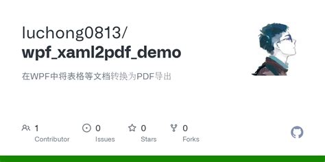 Github Luchong Wpf Xaml Pdf Demo Wpf Pdf
