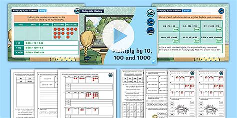 Year 6 Diving Into Mastery Multiply By 10 100 And 1000 Teaching Pack